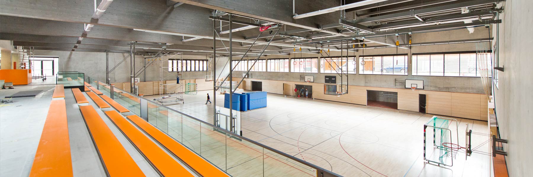Sporthalle des Gymnasium München-Trudering – Schweitzer Tragwerke